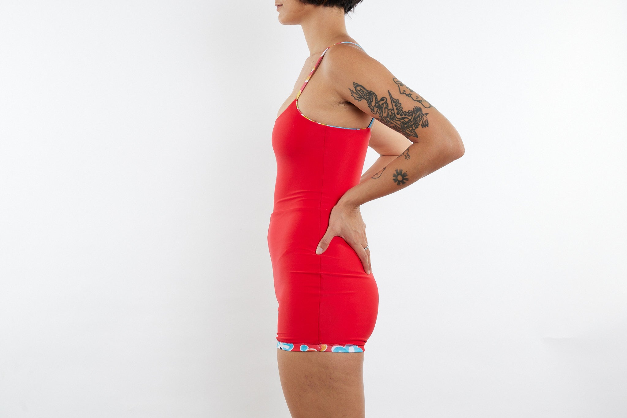 Alex Recycled Boyleg Full Piece Swimsuit - Hibiscus 25 – Camp Cove Swim