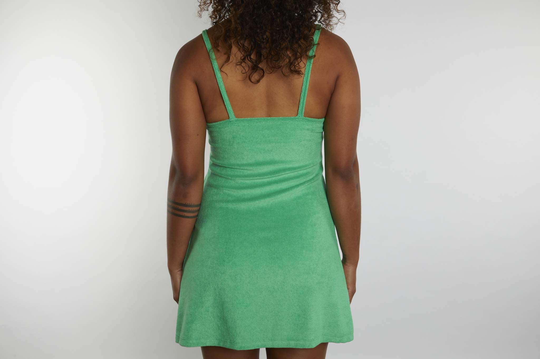 Activity Wear - Exercise Dress Green Terry Towelling – Camp Cove Swim